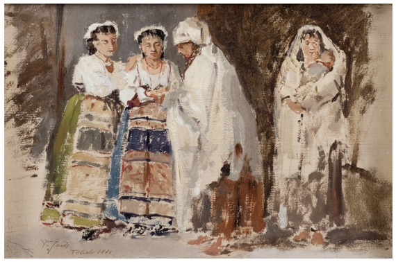 Pio Joris | Hand reading Toledo (1874) | MutualArt