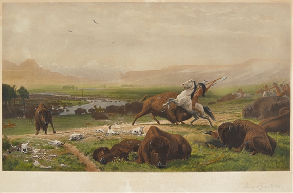 Albert Bierstadt | Last of the Buffalo (1891) | MutualArt