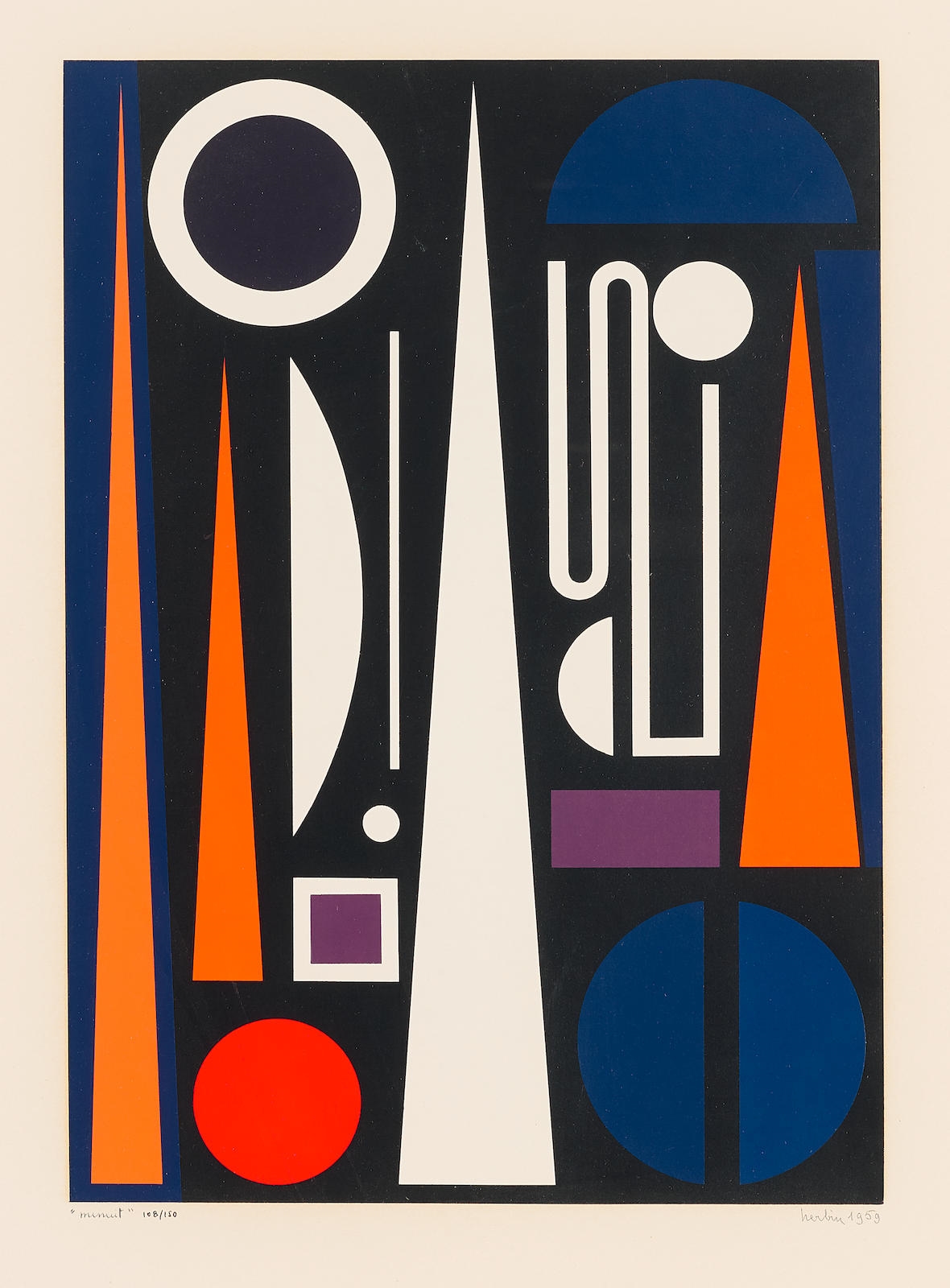 Auguste Herbin | MINUIT SILKSCREEN (1959) | MutualArt