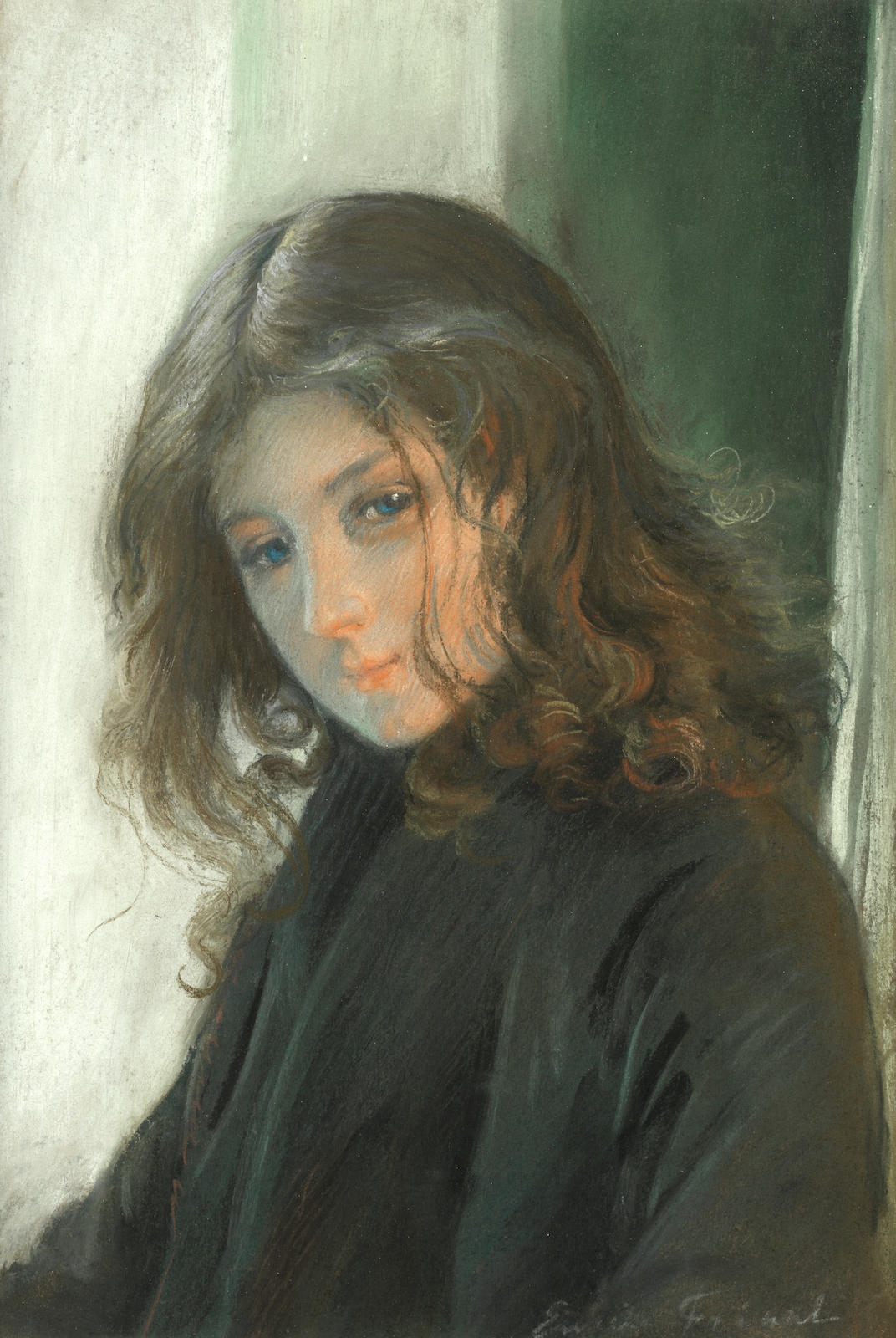Émile Friant | Portrait of a girl | MutualArt