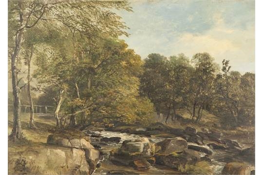 Frederick Richard Lee | River landscape (1851) | MutualArt