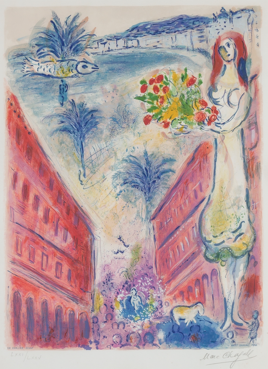 Marc Chagall | Avenue de la Victoire a Nice (1967) | MutualArt
