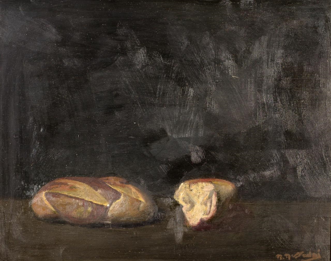 Baldomero Romero Ressendi | Bodegón con Panes | MutualArt