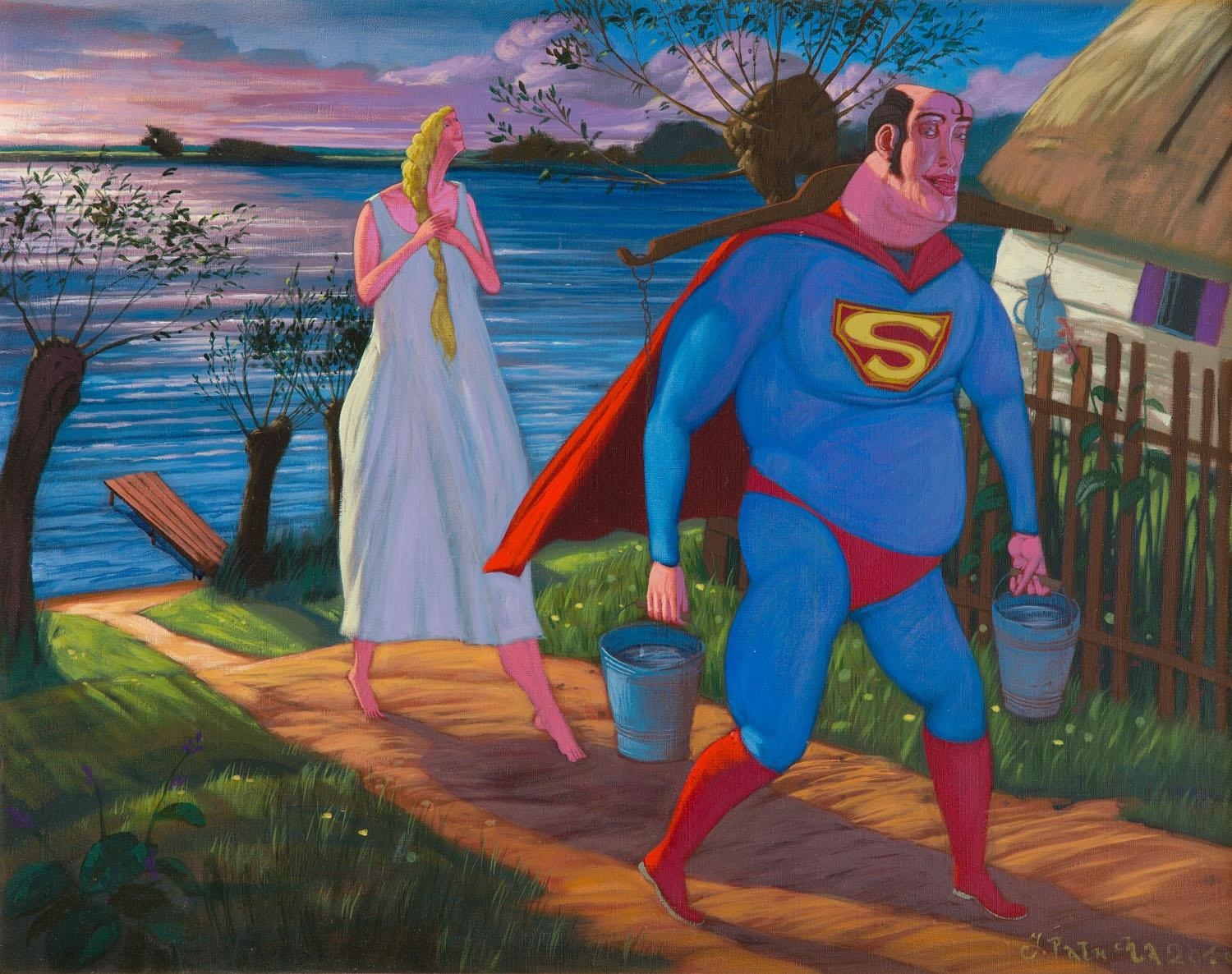 Jacek Palucha | Superman Helping a Poor Orphan (2010) | MutualArt