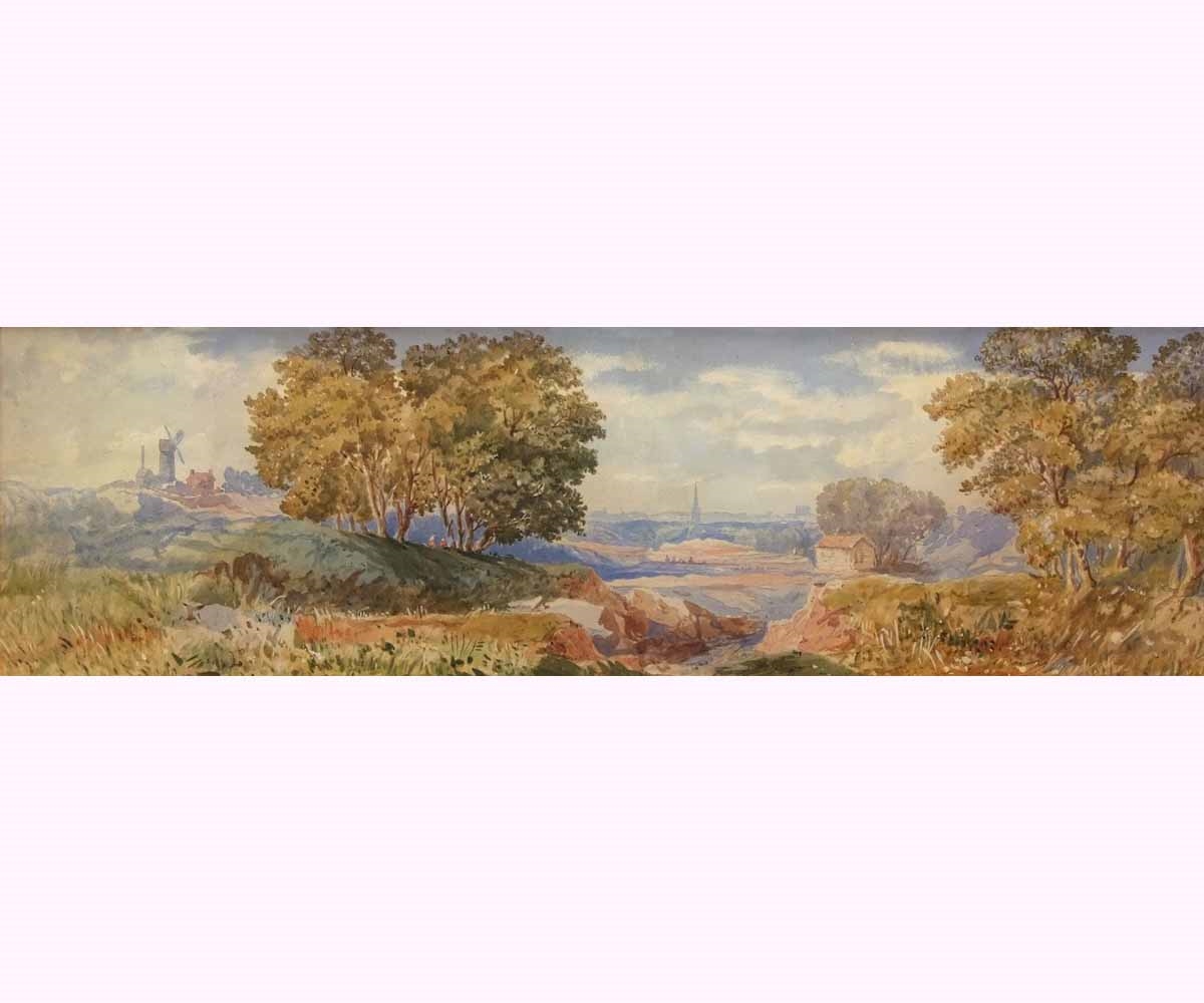 John Joseph Cotman | Panoramic landscape with distant view of Norwich ...