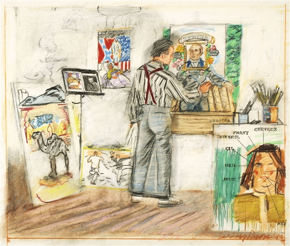 Larry Rivers | THE ARTIST IN HIS STUDIO (1994) | MutualArt