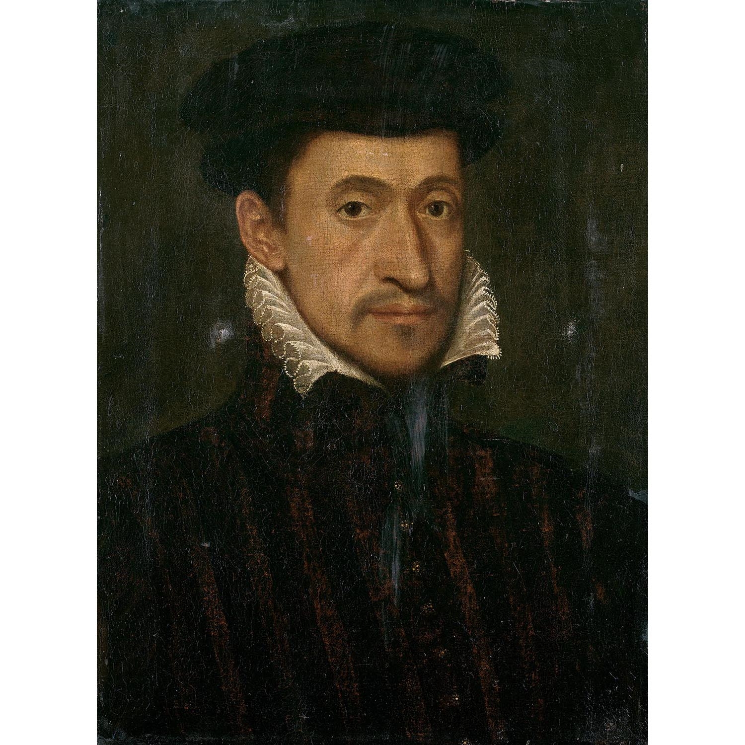 Nicolas Neufchatel | Portrait of a hatted man (Circa 1580) | MutualArt