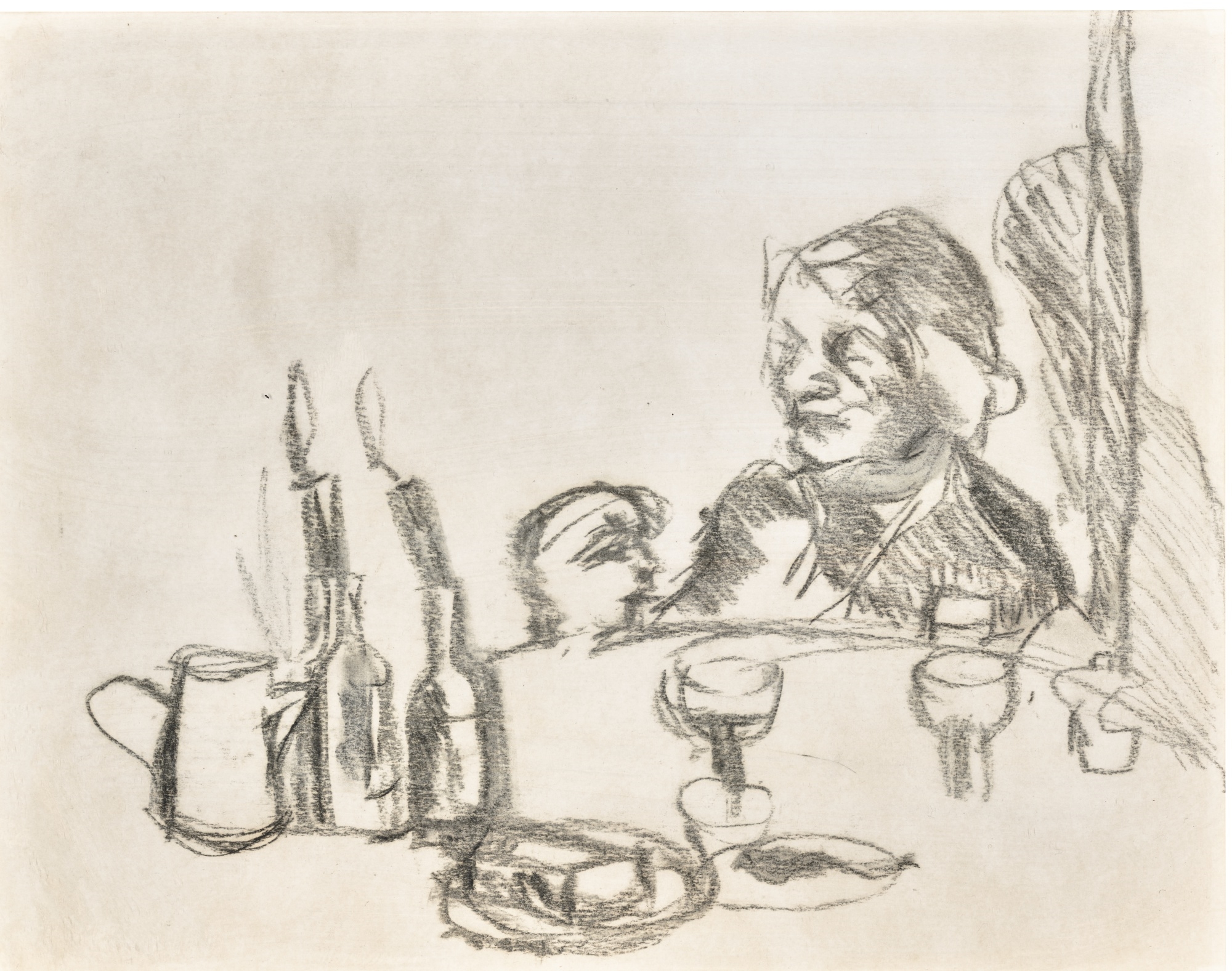 Lucian Freud | DRAWING AFTER WATTEAU III (1983) | MutualArt
