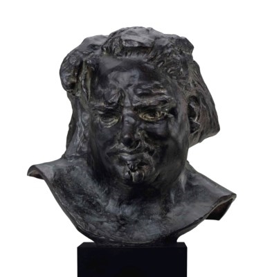Auguste Rodin | Tête de Balzac au front dégagé et au menton fendu dit ...