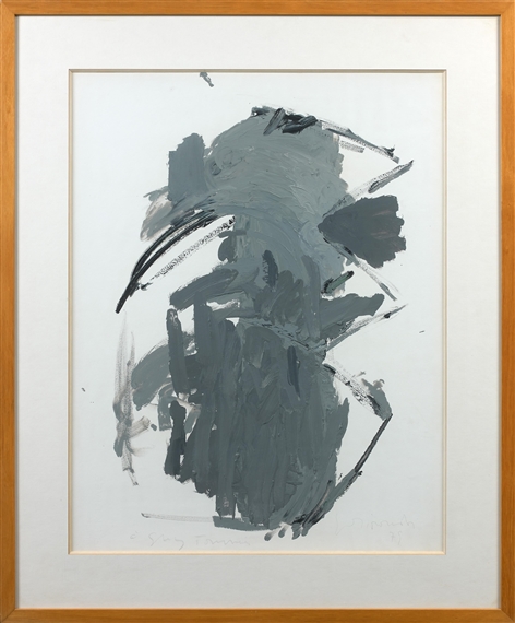 Gérard Gasiorowski | UNE PEINTURE SUR PAPIER GRISE ET NOIRE (1975 ...