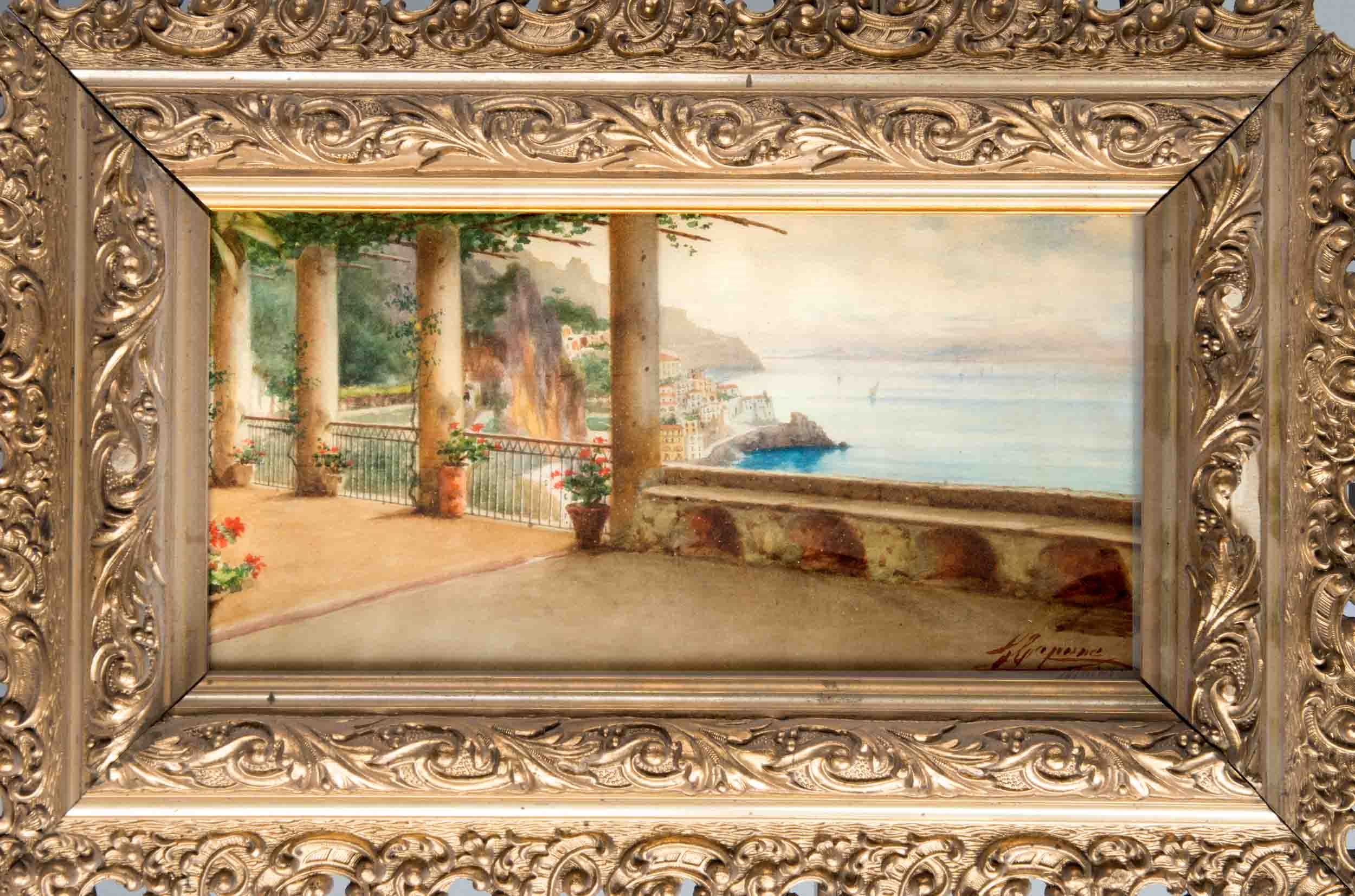 Gaetano Capone | Blick von einer Terrasse über das Meer mit der ...