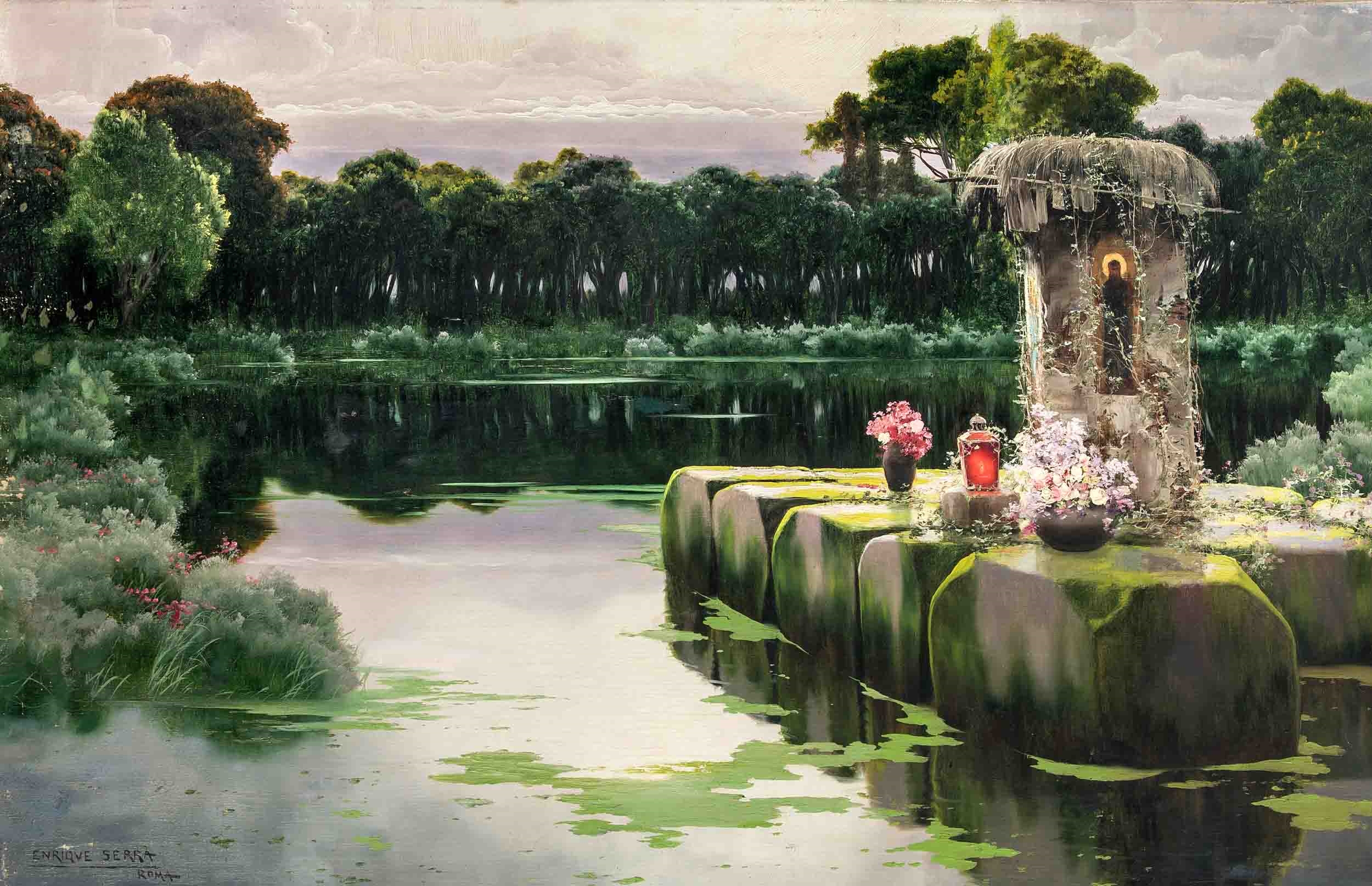 Enrique Serra y Auque | Ruine in den pontinischen Sümpfen | MutualArt