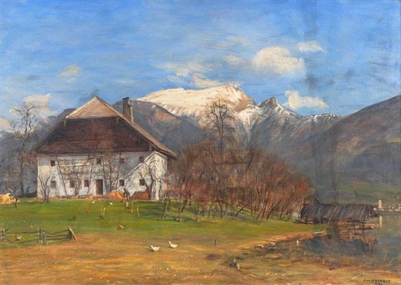 Adolf Helmberger | Bauernhaus am See (1942) | MutualArt