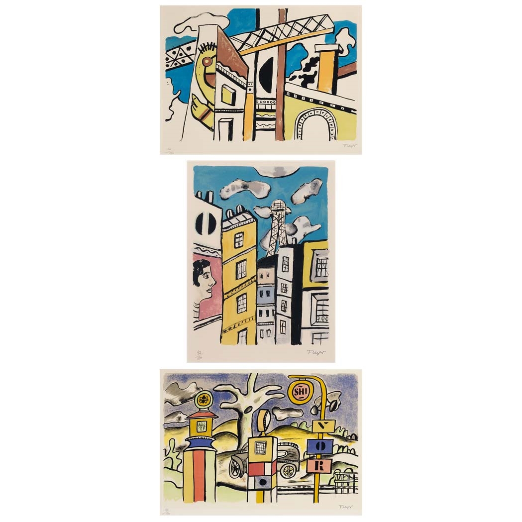 Fernand Léger | 3 WORKS: CONSTRUCTION; LES POMPES A ESSENCE; TOUR ...