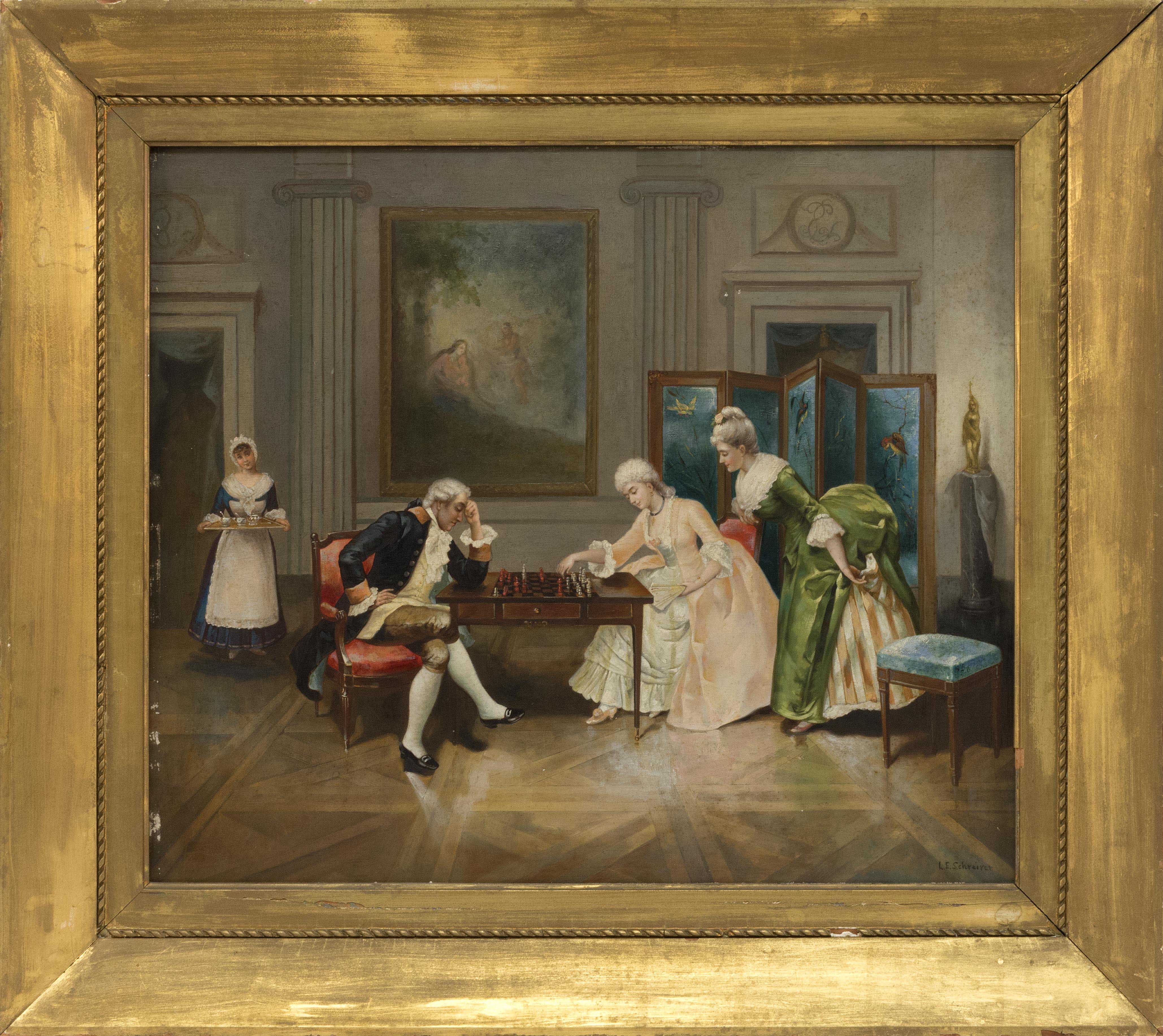 Continental School, 19th Century | The Checker Game | MutualArt