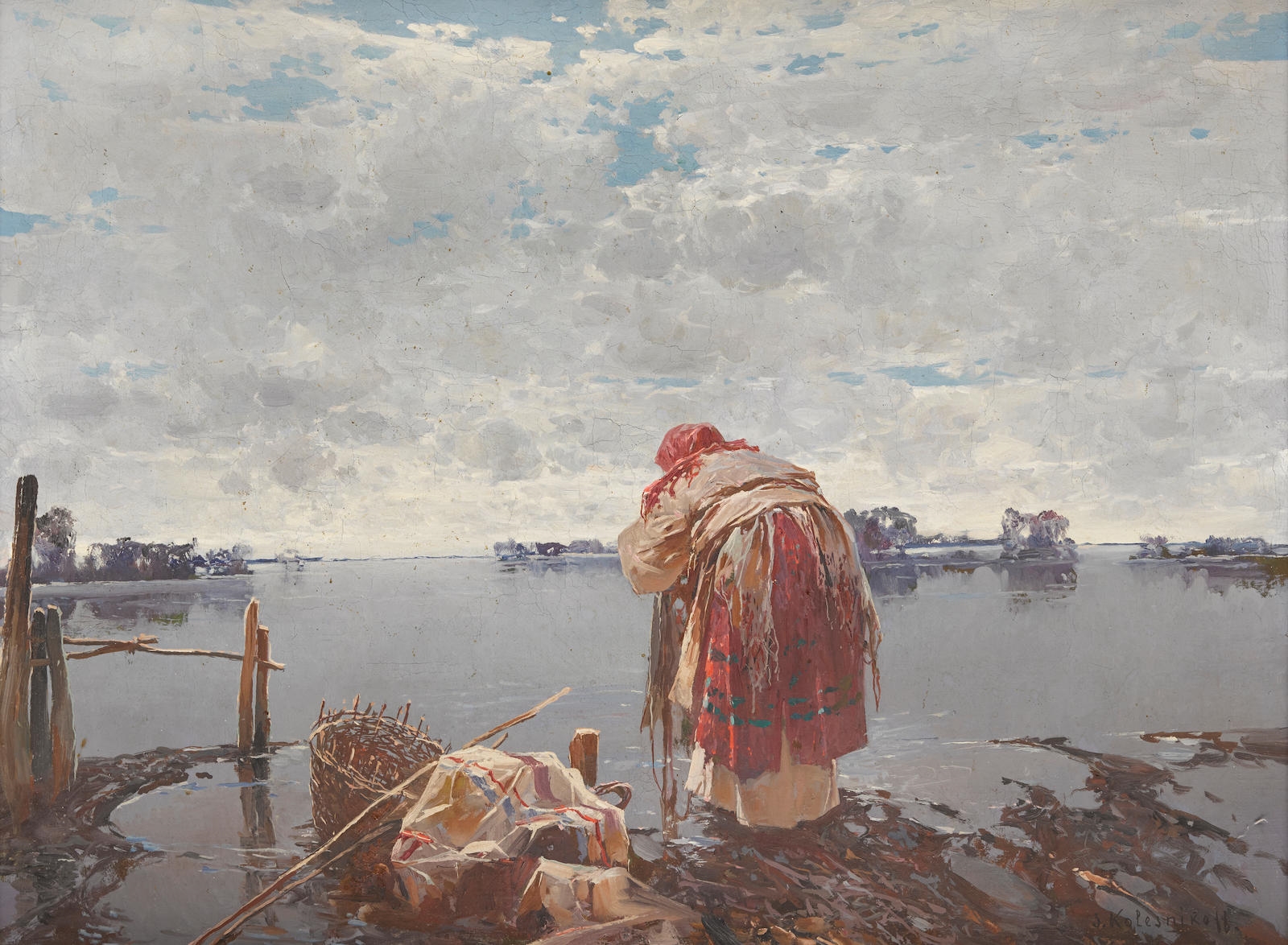 Stepan Fedorovich Kolesnikov | HORSES IN THE SNOW | MutualArt