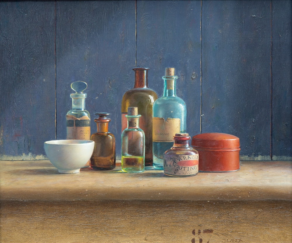 Julien Landa | Stilleven met flessen (1987) | MutualArt