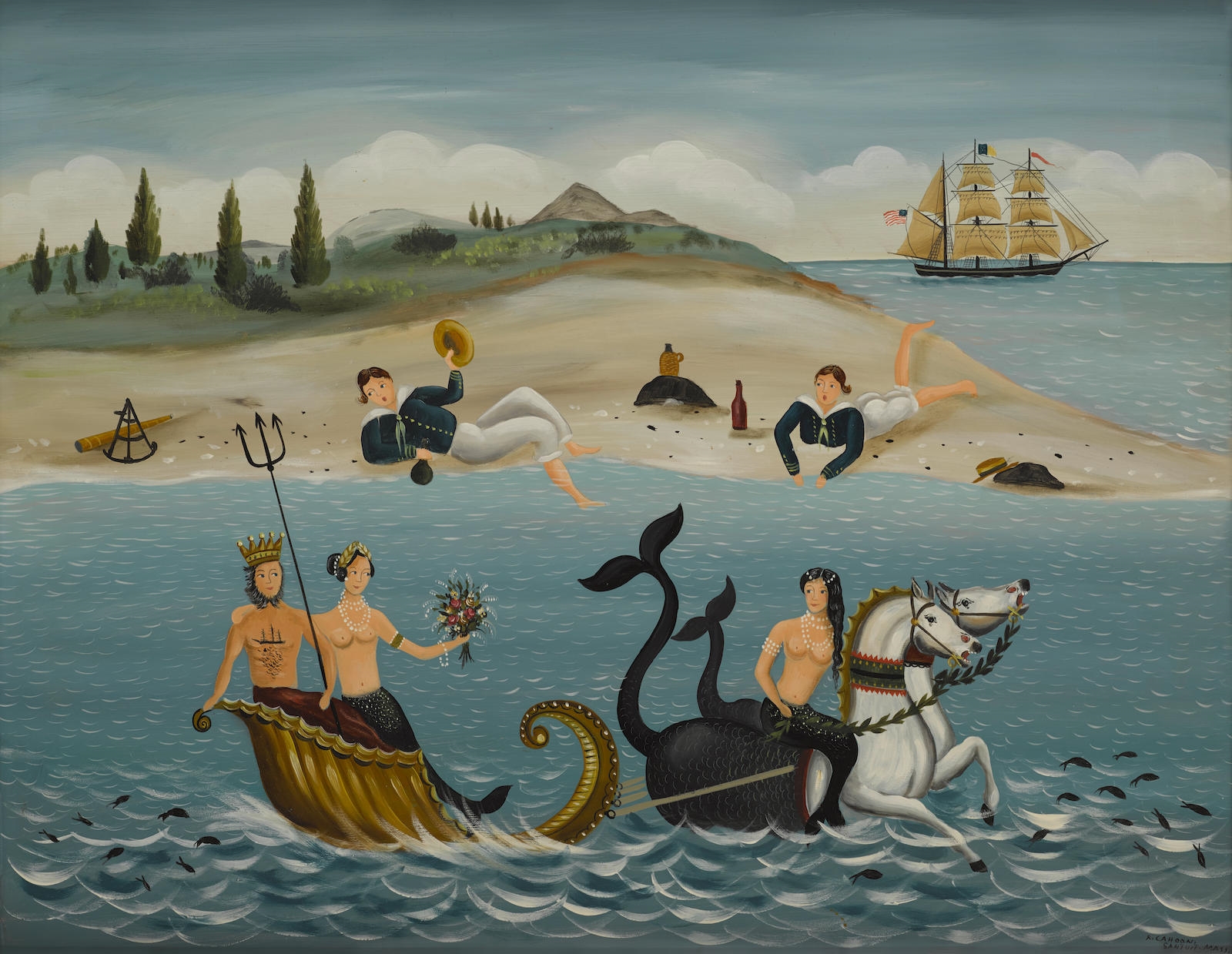 Ralph Eugene Cahoon Jr. | Mermaids Playing with Neptune | MutualArt