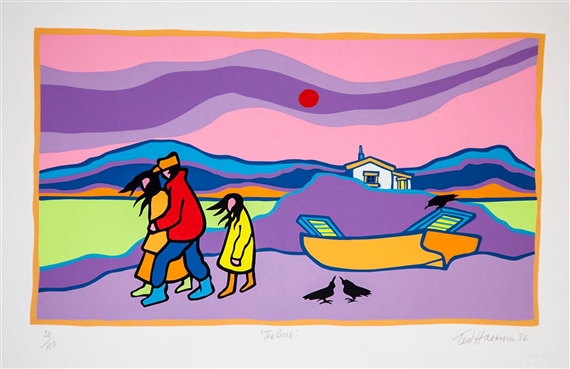 Ted Harrison | The Boat (1986) | MutualArt