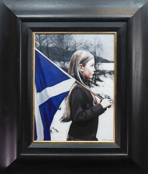 Gerard M. Burns | GIRL WITH SALTIRE | MutualArt