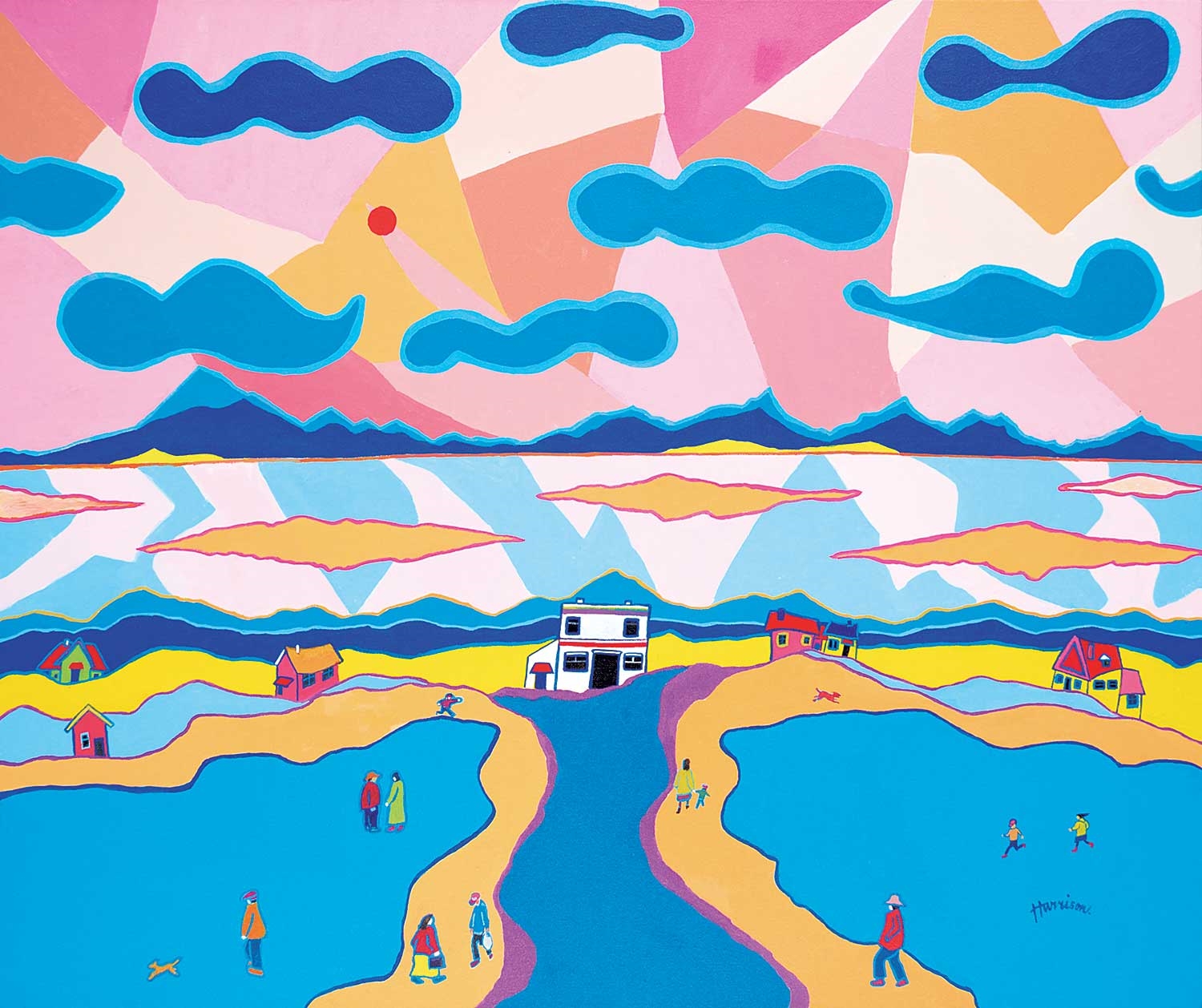 Ted Harrison | Village View (1982) | MutualArt