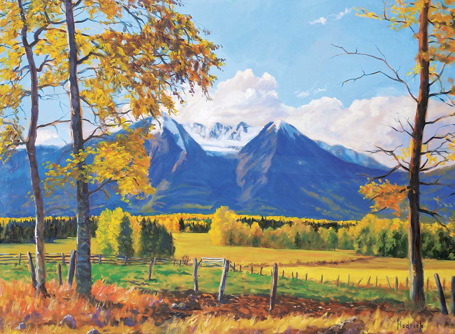 Ron Hedrick | Caribou Landscape | MutualArt