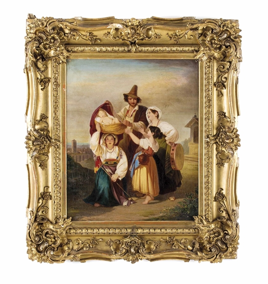 Leopold Pollak | Italienische Familie mit schlafendem Kind in ...