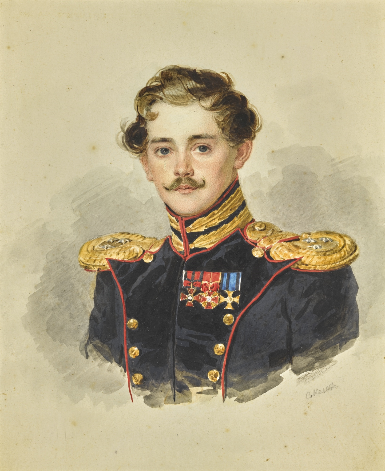 Piotr Fedorovich Sokolov | Portrait of Count Edmond Hahn | MutualArt