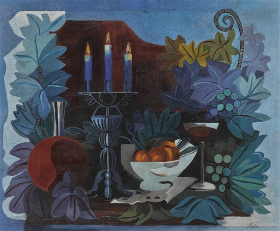 Alexandra Aleksandrovna Exster | STILL LIFE WITH CANDELABRA | MutualArt