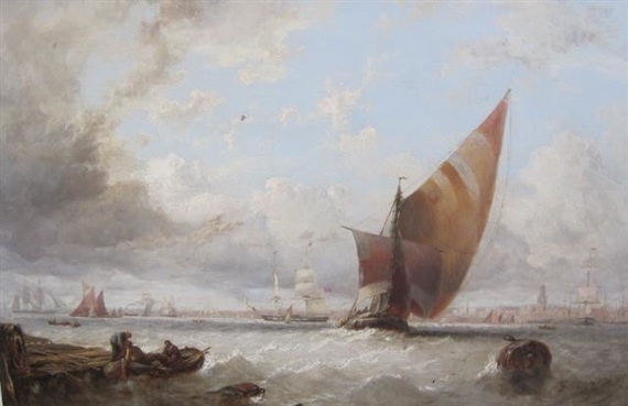 George Stainton | Shipping on the Thames (1876) | MutualArt