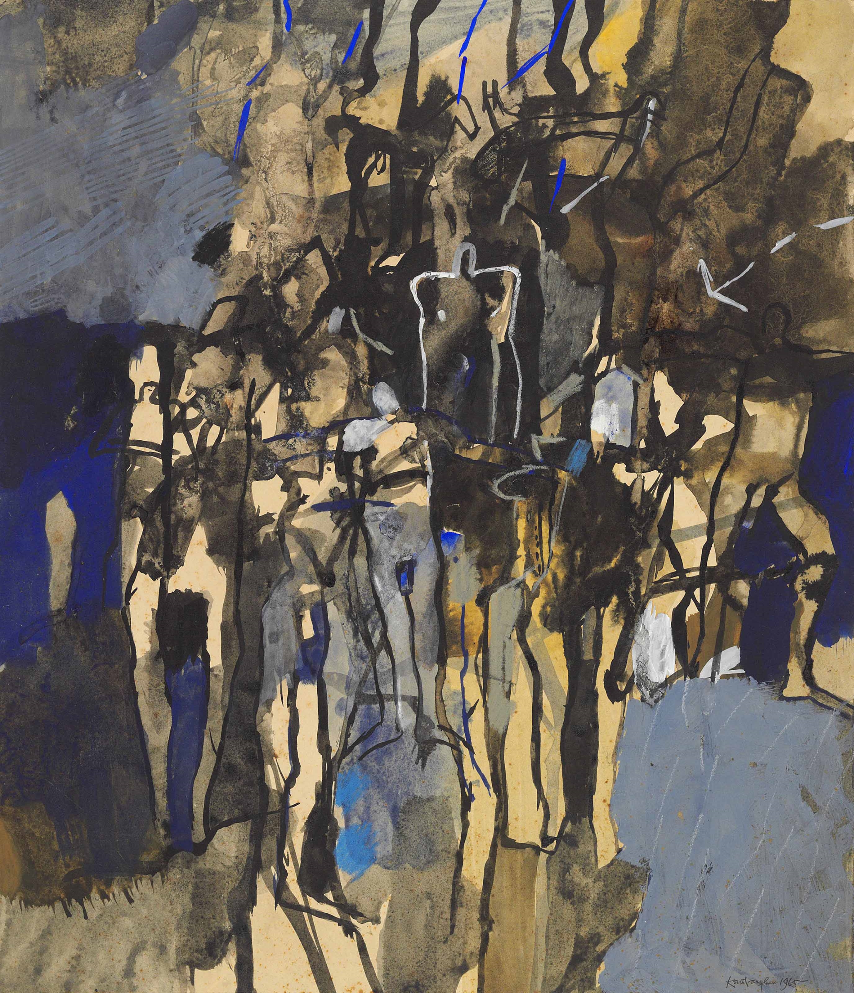Keith Vaughan | Worship of the Golden Calf (1965) | MutualArt