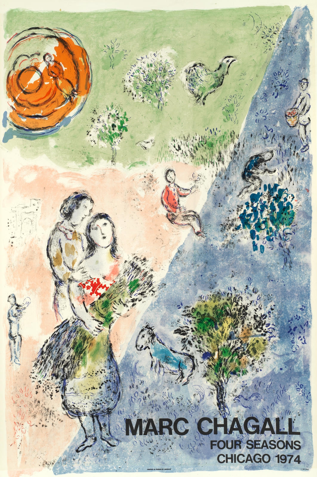 Marc Chagall | The Four Seasons (Mourlot 727) (1974) | MutualArt