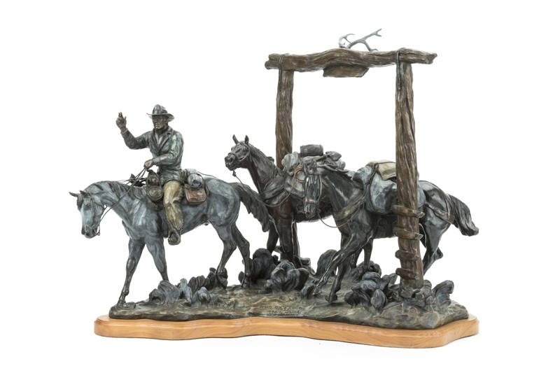 Terry Murphy | End of a Long Trail Home, cowboy on horseback and two ...