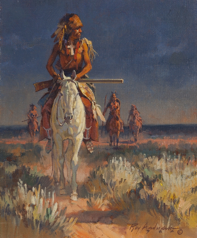 Roy Andersen | Ahead of the Storm, Native Americans on horseback (1986 ...