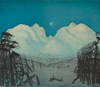 Sohlberg Harald | Vinternatt i Rondane | MutualArt