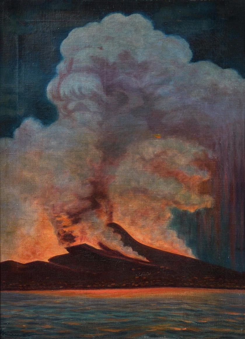 Wilhelm Kranz | Eruption of Mount Vesuvius in April 1872 | MutualArt
