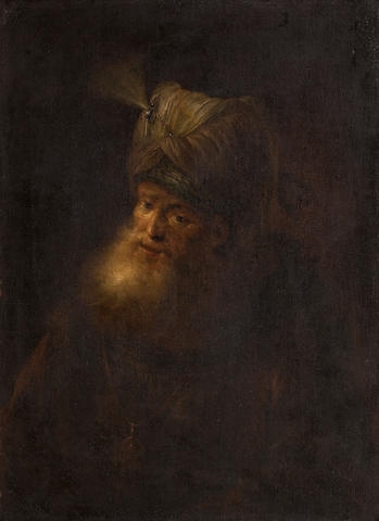 Rembrandt van Rijn | Portrait of a bearded man in a turban | MutualArt