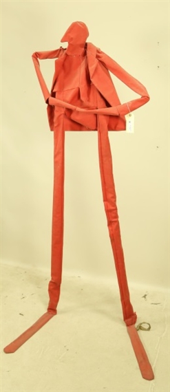 William King | Clothed Red Man Sculture | MutualArt