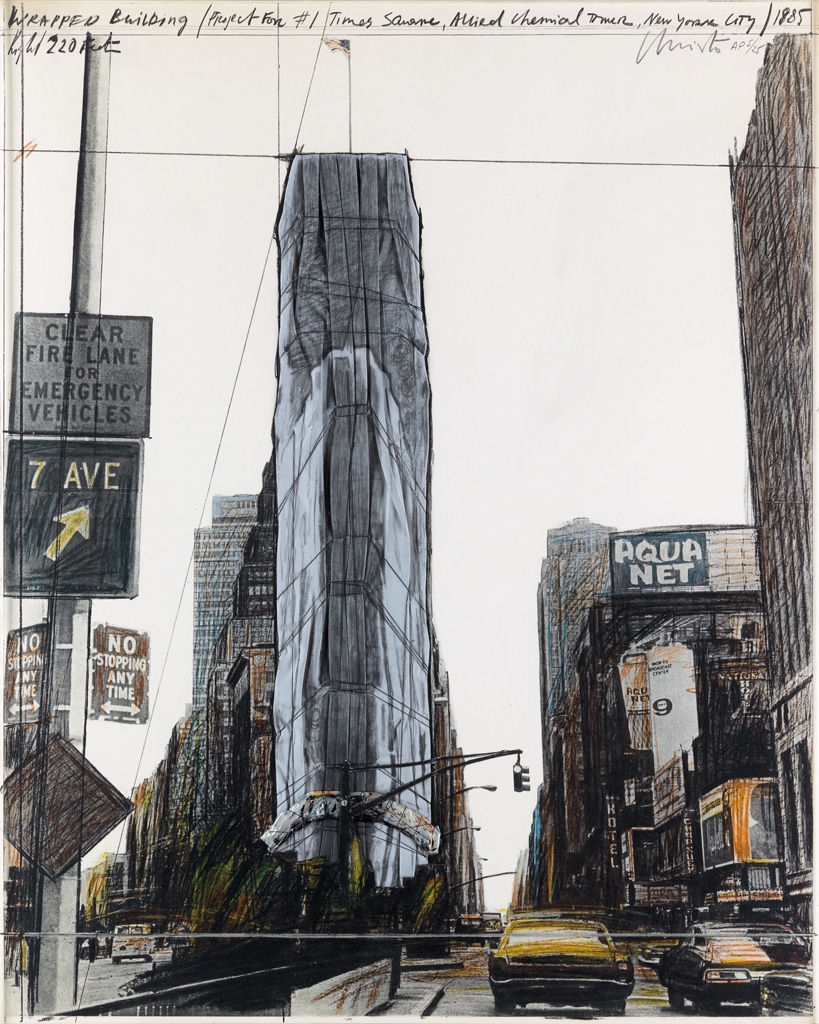 Christo | Wrapped Building Project for 1 Times Square, New York (1985 ...