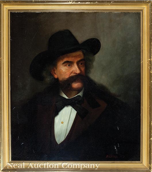 Martin Leisser | Portrait of a Man in a Hat (1877) | MutualArt