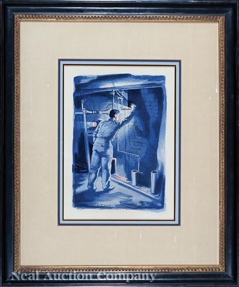 John McCrady | Peek Hole of Furnace | MutualArt