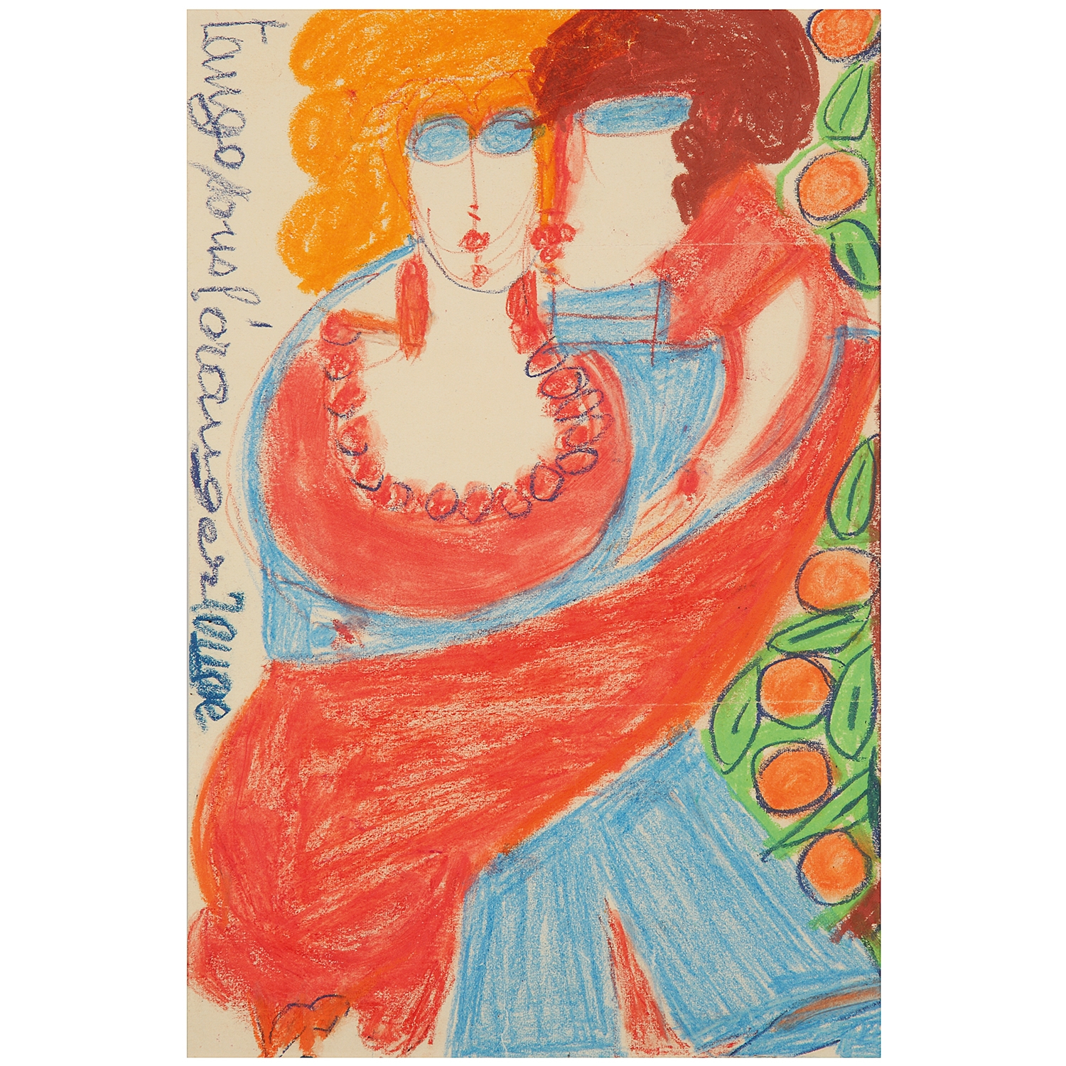 Aloïse Corbaz | Tango sous l'oranger rouge 5ème période 1960-1963 ...