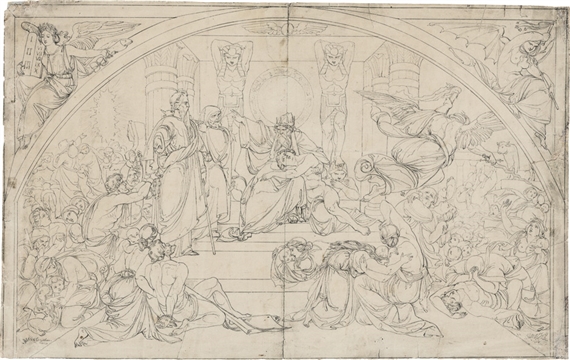 Peter von Cornelius | Moses verlangt vom Pharao die Freilassung der ...