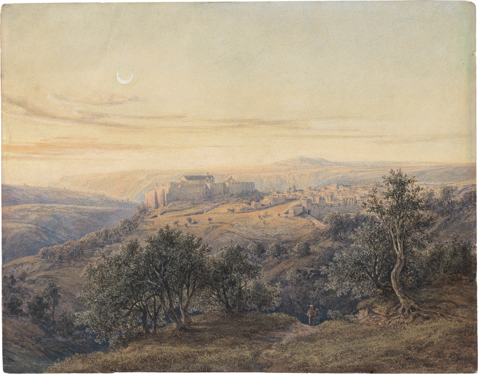Friedrich Otto Georgi | Ansicht von Bethlehem im Abendlicht (1865 ...