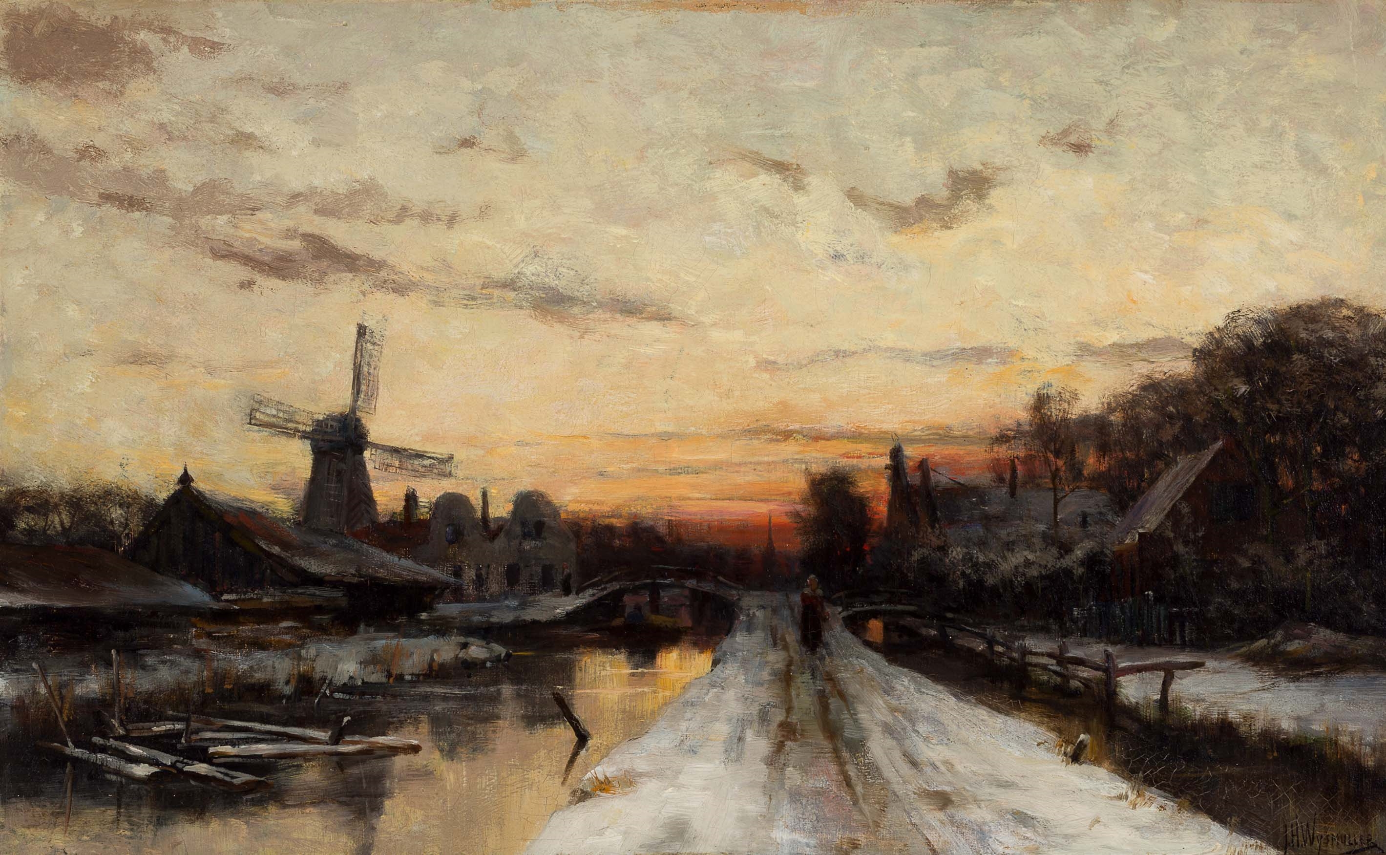 Jan Hillebrand Wijsmuller | Homeward bound at dusk | MutualArt