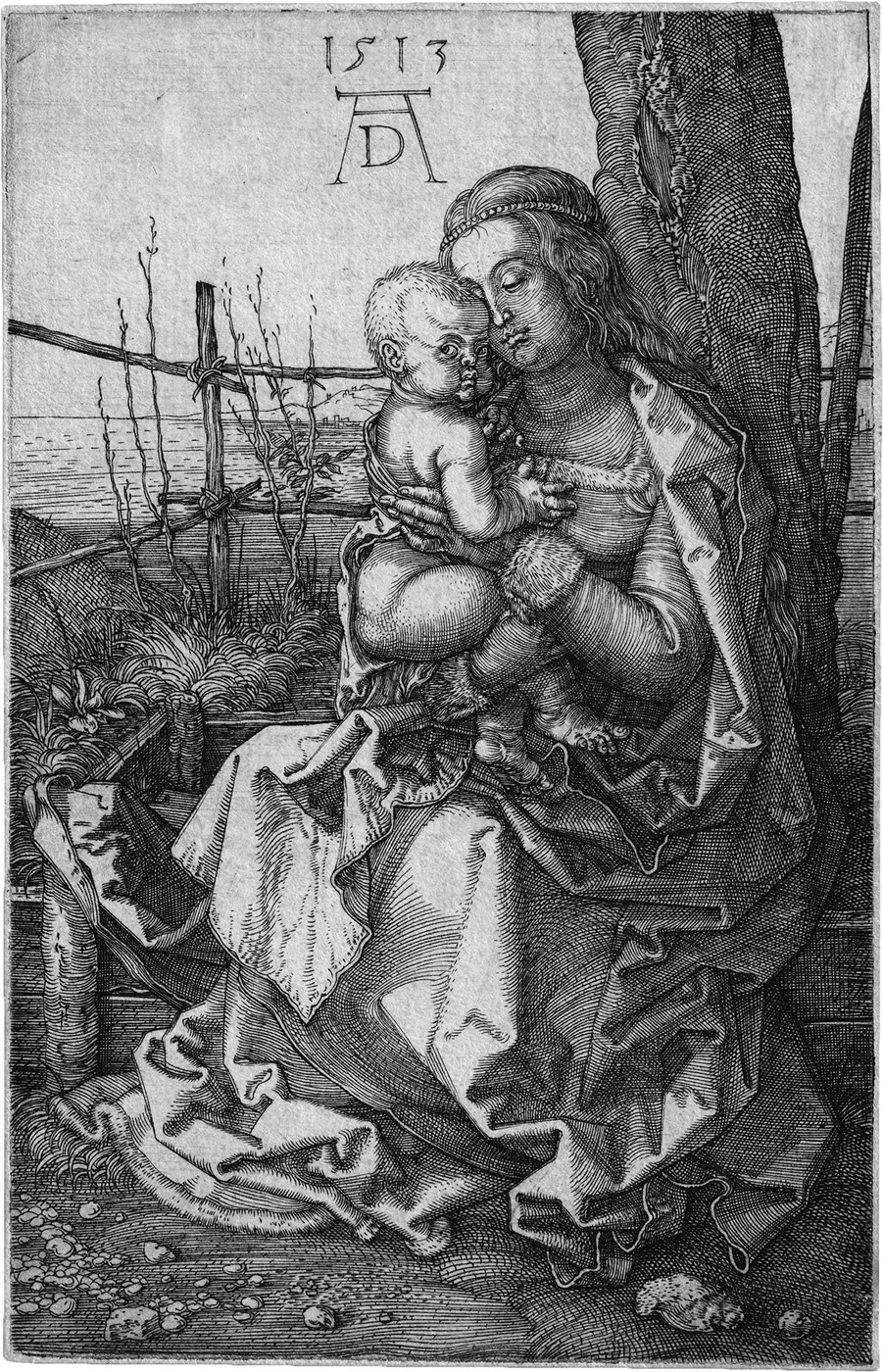 Albrecht Dürer | Maria mit dem Kind an der Mauer (1514) | MutualArt