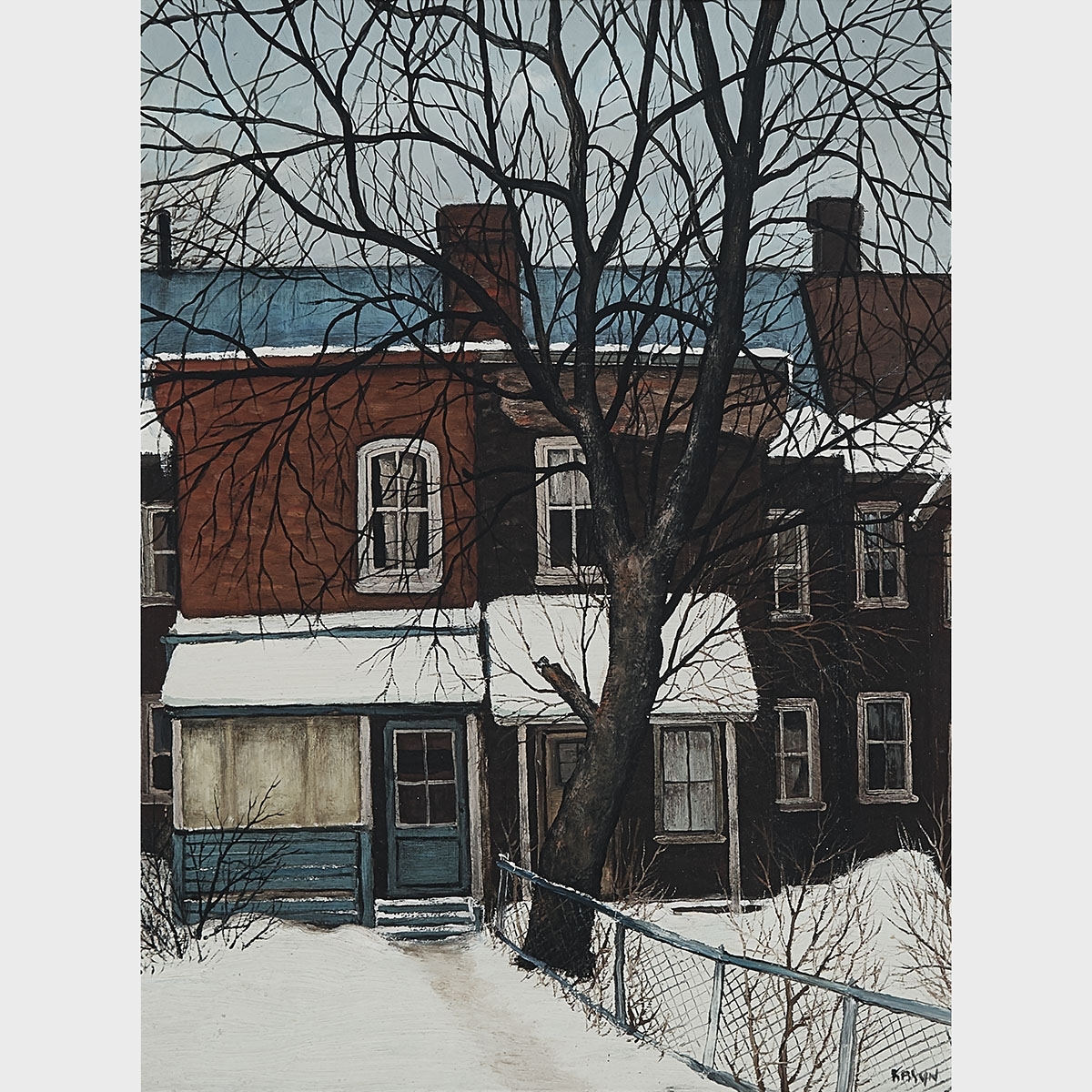 John Kasyn | BACK YARD WITH TREE ON DOVERCOURT RD | MutualArt