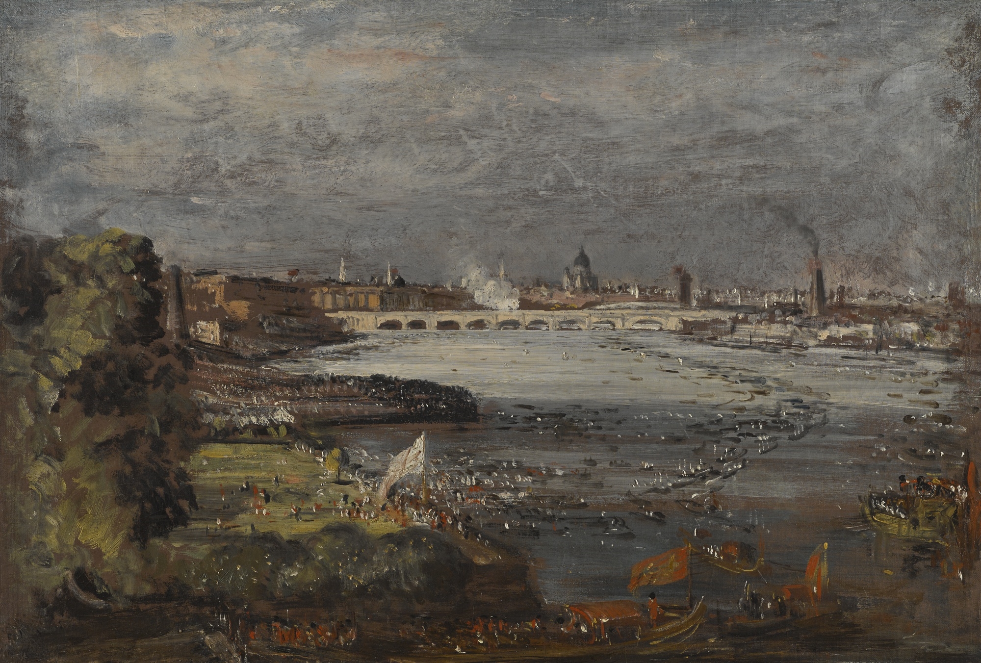 John Constable | THE OPENING OF WATERLOO BRIDGE, SEEN FROM WHITEHALL ...