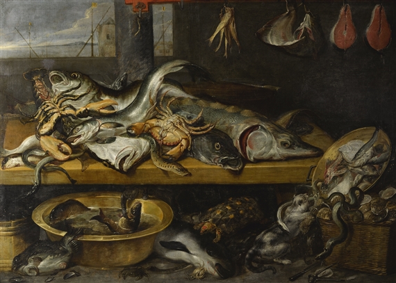 Frans Snyders | A FISH STALL WITH A HUGE VARIETY OF FISH AND ...
