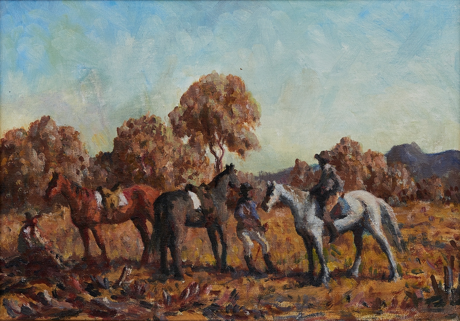 Daryl Ernest Lindsay | Mustering Horses | MutualArt